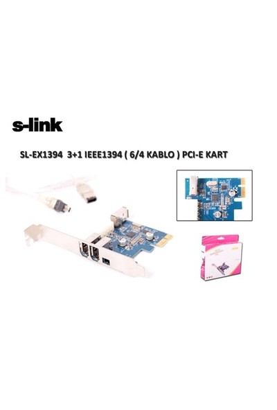 S-Link Sl-Ex1394 Pcı Express 1394 3+1 Kart S-Link Sl-Ex1394 Pcı Express 1394 3+1 Kart