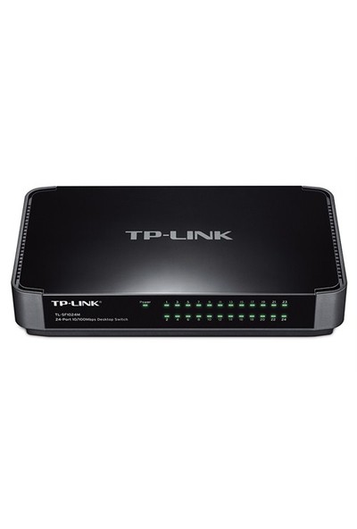 TP-LINK TL-SF1024M 24-Port 10/100Mbps Masaüstü Switch TP-LINK TL-SF1024M 24-Port 10/100Mbps Masaüstü Switch