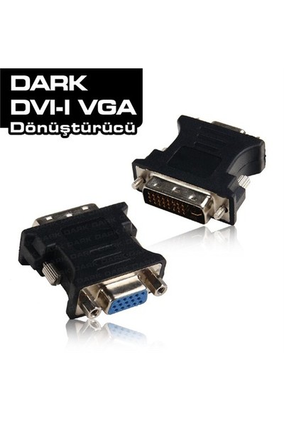 Dark DVI-VGA Dönüştürücü (DVI-I Erkek - VGA Dişi) (DK-HD-ADVIXVGA)
