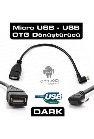 Dark Micro USB - USB Dönüştürücü Tablet için OTG Kablo (DK-CB-USB2MICROTG) Dark Micro USB - USB Dönüştürücü Tablet için OTG Kablo (DK-CB-USB2MICROTG)