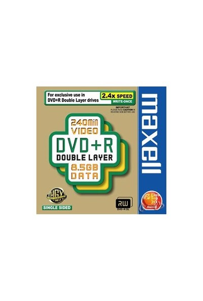 Maxell DVD+R 8.5 Dual-Layer (Tekli) Maxell DVD+R 8.5 Dual-Layer (Tekli)