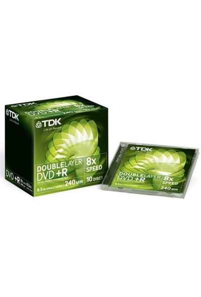 TDK 8.5GB 8X Double Layer Kutulu DVD+R DVD+R85DL8X