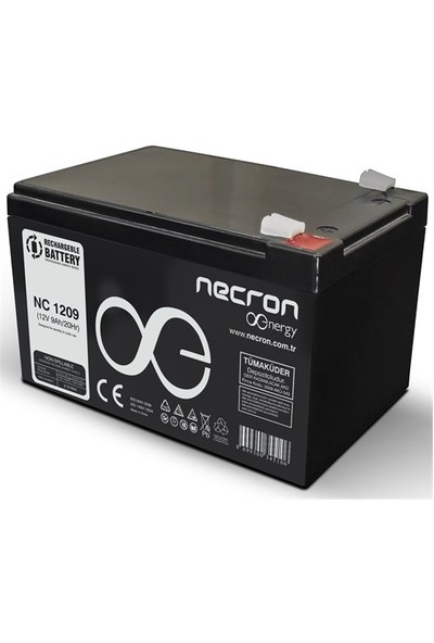 Necron 12V 9A Tam Bakımsız Akü Necron 12V 9A Tam Bakımsız Akü