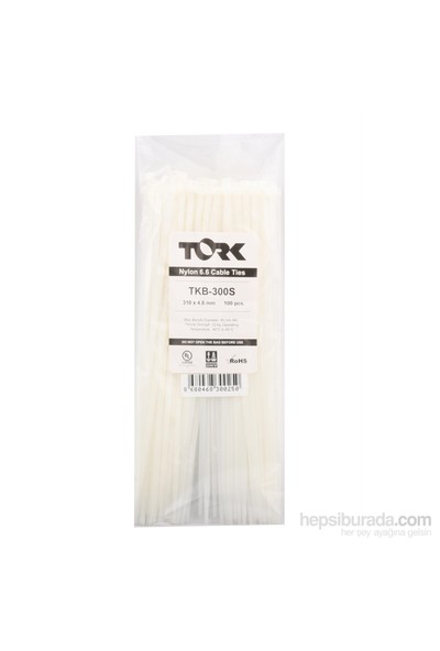 Tork Beyaz Kablo Bağı 4.8-310 100Lü Paket Tork Beyaz Kablo Bağı 4.8-310 100Lü Paket