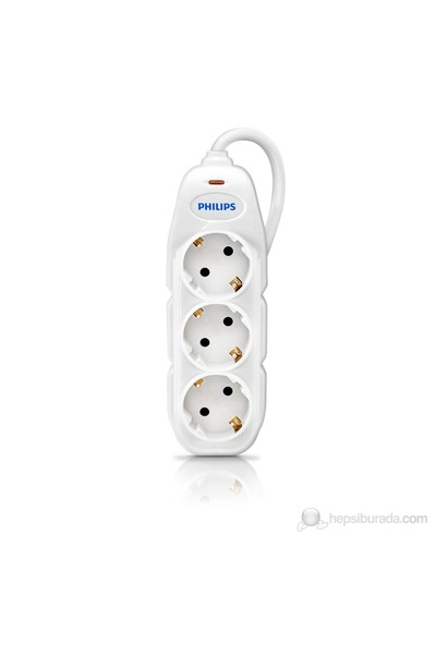 Philips SPN1031B/10 3'lü 3m Beyaz Priz