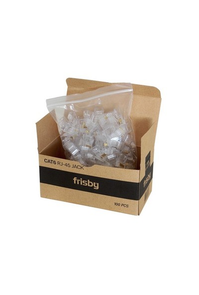 Frisby FNW-RJ4520N CAT6 RJ45 UTP Altın Uç Konnektör Frisby FNW-RJ4520N CAT6 RJ45 UTP Altın Uç Konnektör
