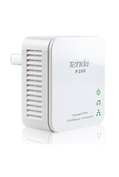 Tenda P200 HomePlug 1Port Kablolu 200Mbps Powerline Adaptör Kit