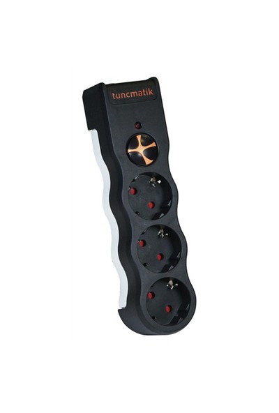 Tunçmatik Enerji Koruma Prizi Powersurge 3'lü Siyah 525 JOULE (TSK5082) Tunçmatik Enerji Koruma Prizi Powersurge 3'lü Siyah 525 JOULE (TSK5082)