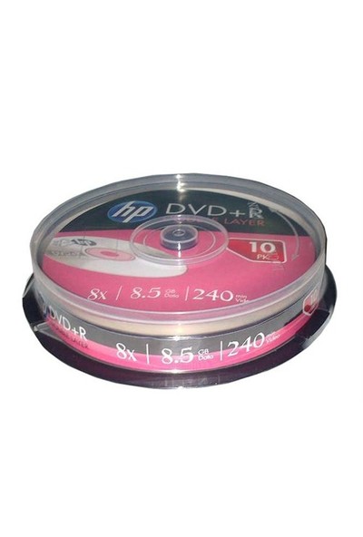 HP DVD+R 8X 10lu Spindle 8.5GB 240dk (DRE00060-3) HP DVD+R 8X 10lu Spindle 8.5GB 240dk (DRE00060-3)