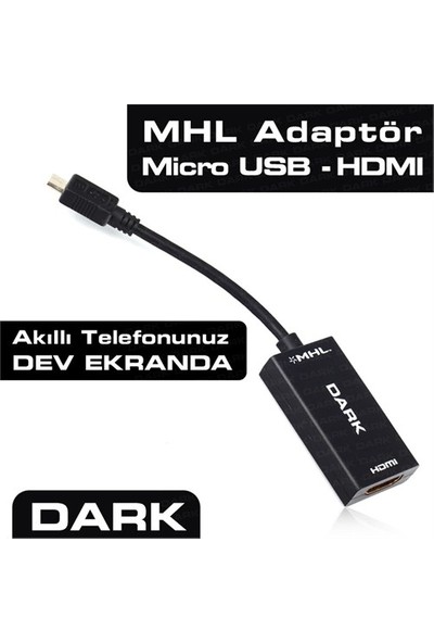 Dark MHL - Micro USB - HDMI Dönüştürücü (DK-HD-AMHLXHDMI) Dark MHL - Micro USB - HDMI Dönüştürücü (DK-HD-AMHLXHDMI)