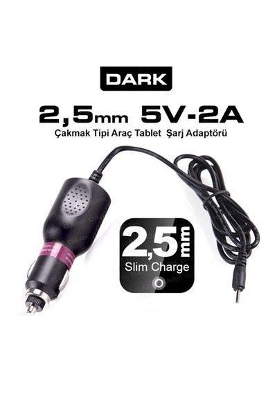 Dark 2.5mm 5V 2A Tablet Şarj Adaptörü(DK-AC-TBAD5V2A25C) Dark 2.5mm 5V 2A Tablet Şarj Adaptörü(DK-AC-TBAD5V2A25C)