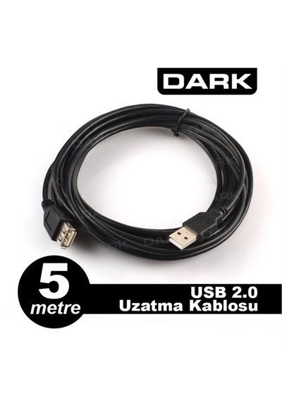 Dark USB2.0 5m Uzatma Kablosu (DK-CB-USB2EXTL500)
