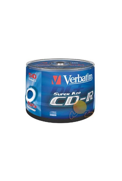 Verbatim 52X 700MB Spindle CD-R 50'Li Printable Super Azo 43309 Verbatim 52X 700MB Spindle CD-R 50'Li Printable Super Azo 43309
