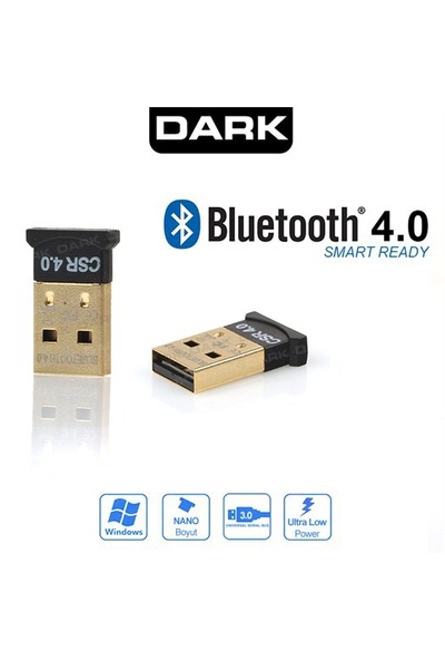 Dark Bluetooth 4.0 Mini Dongle Usb Alıcı (DK-AC-BTU40) Dark Bluetooth 4.0 Mini Dongle Usb Alıcı (DK-AC-BTU40)