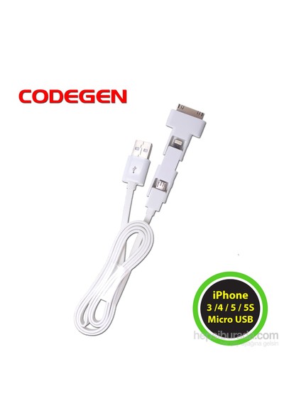 Codegen iOS7 Uyumlu iPad Air/2/3/4 & Micro USB Kablo X95 Codegen iOS7 Uyumlu iPad Air/2/3/4 & Micro USB Kablo X95