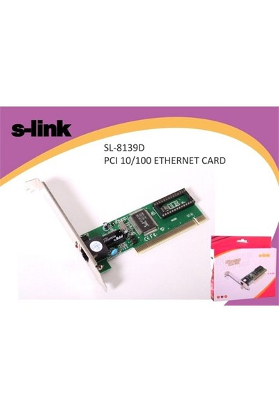 S-Link Sl-8139 Pcı 10/100 Ethernet Kart S-Link Sl-8139 Pcı 10/100 Ethernet Kart