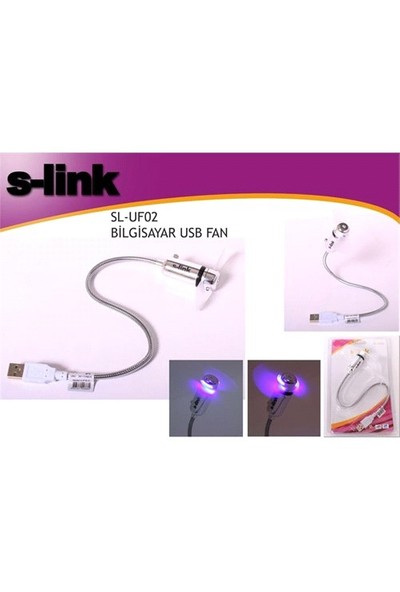S-Link Sl-Uf02 Anahtarlı + Ledli Usb Fan