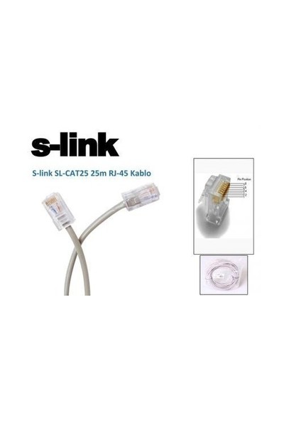 S-Link Sl-Cat25 S-Lınk 25 Metre Cat5 Utp Patch Cord Kablosu S-Link Sl-Cat25 S-Lınk 25 Metre Cat5 Utp Patch Cord Kablosu