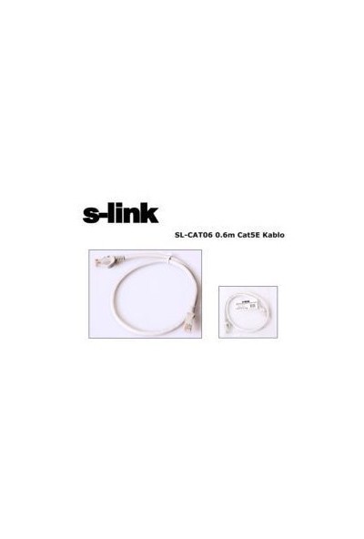 S-Link Sl-Cat06 S-Lınk 60 Cm Cat5 Utp Patch Cord Kablosu S-Link Sl-Cat06 S-Lınk 60 Cm Cat5 Utp Patch Cord Kablosu
