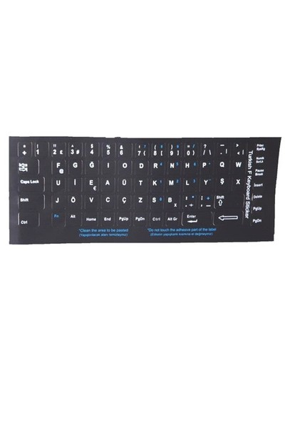 Addison 300162 Türkçe F Siyah Klavye Stiker Addison 300162 Türkçe F Siyah Klavye Stiker