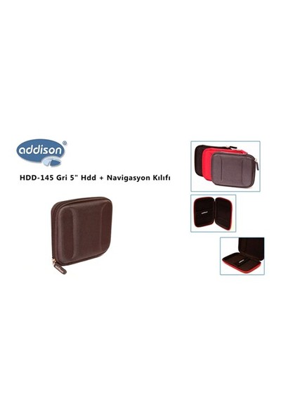 Addison Hdd-145 Gri 5` Hdd + Navigasyon Kılıfı Addison Hdd-145 Gri 5` Hdd + Navigasyon Kılıfı