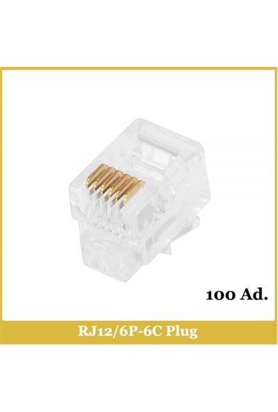 Ti-Mesh Rj12/6P-6C Plug - 100 Adet Ti-Mesh Rj12/6P-6C Plug - 100 Adet