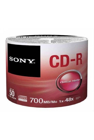 Sony CD-R 700MB 80 Dakika 50'li Spindle Sony CD-R 700MB 80 Dakika 50'li Spindle