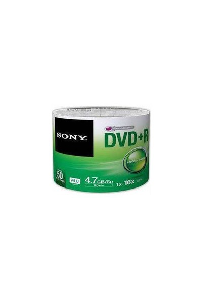 Sony DVD + R 16X 50'li Spindle Sony DVD + R 16X 50'li Spindle