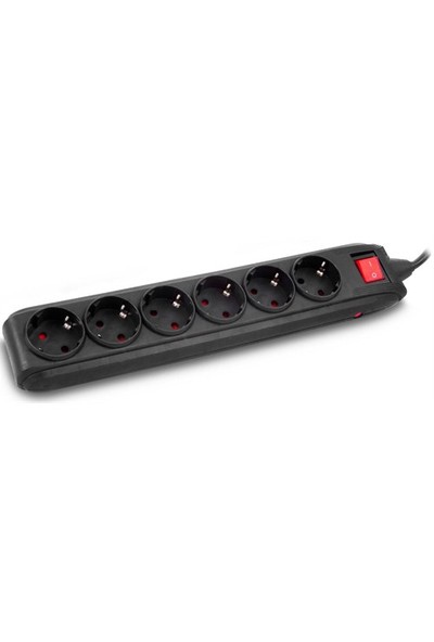 S-link SPG6-750 JOUL 1.5m 6'lı Akım Korumalı Siyah Priz S-link SPG6-750 JOUL 1.5m 6'lı Akım Korumalı Siyah Priz