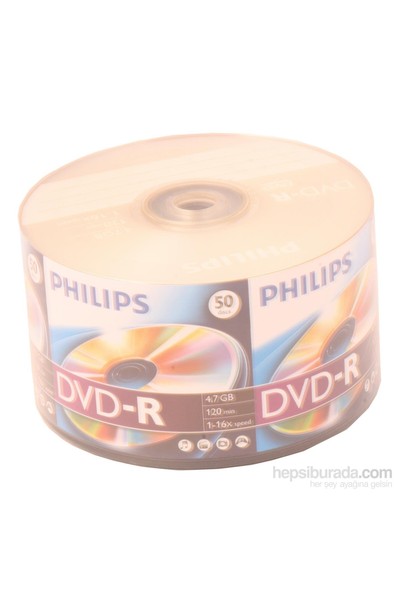 Phılıps Dvd-R 4.7Gb 120Mın 1-16X 50Li Shrink Phılıps Dvd-R 4.7Gb 120Mın 1-16X 50Li Shrink