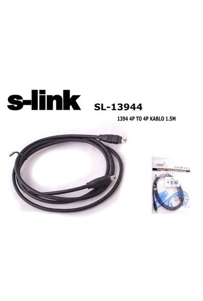 S-Link Sl-13944 4/4 Ieee1394 1.5M Firewire Kablosu S-Link Sl-13944 4/4 Ieee1394 1.5M Firewire Kablosu
