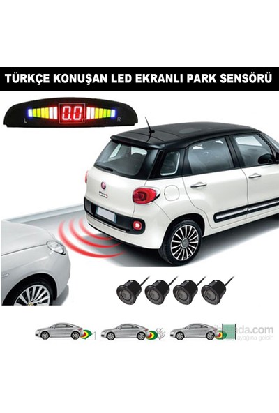 AutoCet SİYAH Sensörlü TÜRKÇE KONUŞAN Park Sensörü 4218a
