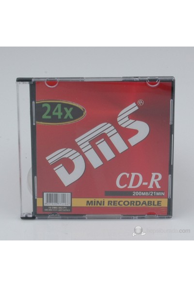 DMS CD-R Mini 24X 200MB Tekli Kutulu 10DMS802P1 DMS CD-R Mini 24X 200MB Tekli Kutulu 10DMS802P1