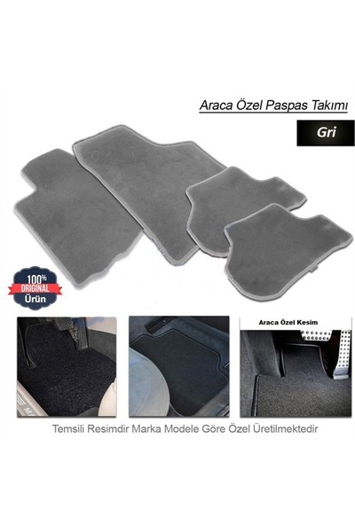 Carplex Fiat LİNEA Halılı Oto Paspas Seti Gri-4602 Carplex Fiat LİNEA Halılı Oto Paspas Seti Gri-4602