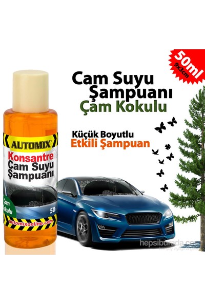 Automix Konsantre Cam Suyu Şampuanı Çam Kokulu 50ml Automix Konsantre Cam Suyu Şampuanı Çam Kokulu 50ml