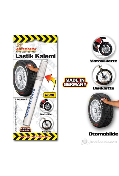 Automix Oto Lastik Kalemi Beyaz