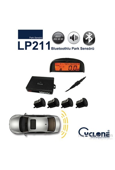 Cyclone Bluetooth'lu LCD Ekranlı Park Sensörü LP211
