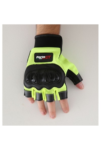 Forte Gt 10P Korumalı 3D Parmaksız Yeşil Eldiven