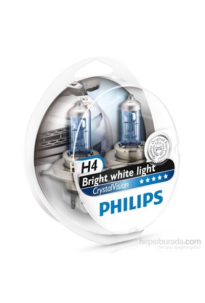 Philips H4 Tip CRYSTAL VISION Ampül Seti 011295