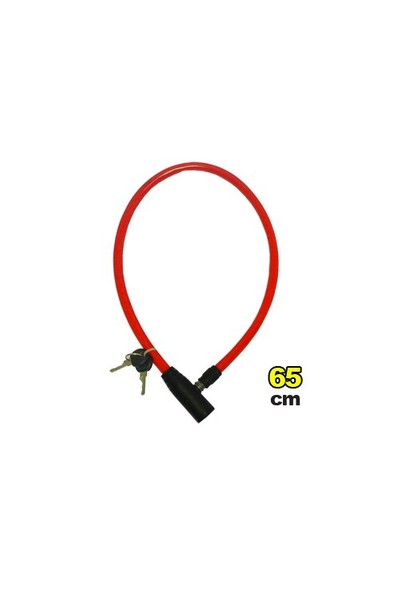 Automix Motosiklet ve Bisiklet Kilidi Kırmızı 65 cm