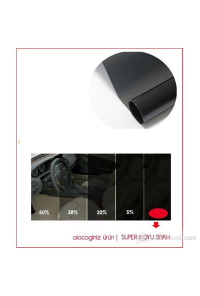 Carub Çizilmez SUPER BLACK Cam Filmi 6 Mt x 50 cm Carub Çizilmez SUPER BLACK Cam Filmi 6 Mt x 50 cm