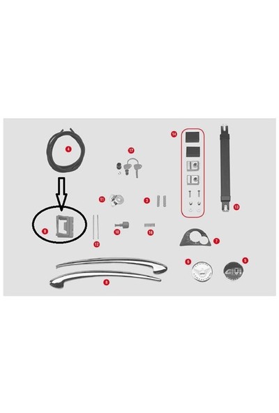 Gıvı Z387 Çanta Tabla Tutma Mandalı E21