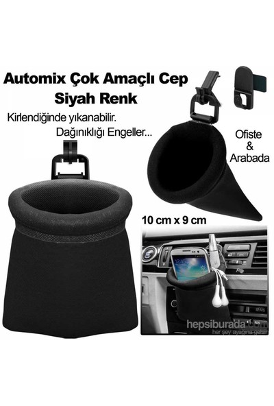 Automix Çok Amaçlı Kese Siyah
