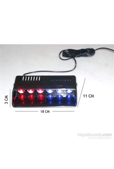 Space Flaş Led - Çakarlı 6Watt (Kırmızı-Mavi) 8 fonk. Space Flaş Led - Çakarlı 6Watt (Kırmızı-Mavi) 8 fonk.