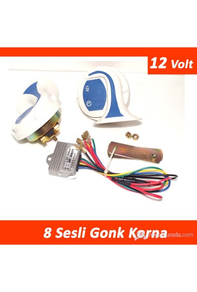 AutoCet 8 Sesli Yankılı Gonk Korna