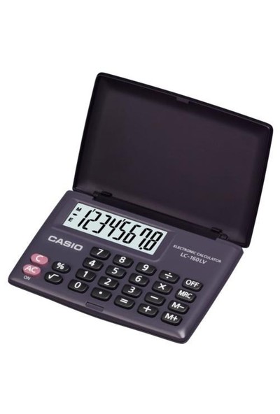 Casio LC-160LV-BK Cep Tipi 8 Haneli Hesap Makinesi
