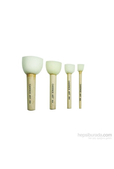 Cadence 904 Ponpon Sünger Fırça 4'Lü Set