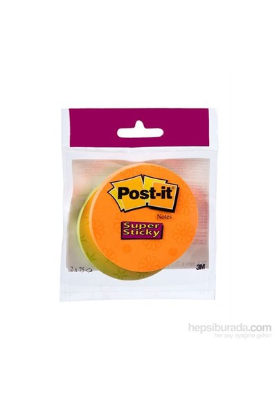 Post-it® Super Sticky Yuvarlak Sekilli Not 75 Yaprak x 2renk Post-it® Super Sticky Yuvarlak Sekilli Not 75 Yaprak x 2renk
