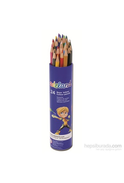 Adeland Alüminyum Tüp Boya Kalemi 24 Renk Tam Boy