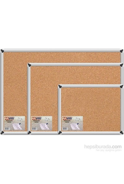 Akyazı 45x60 Duvar Monte Askılı Mantar Pano